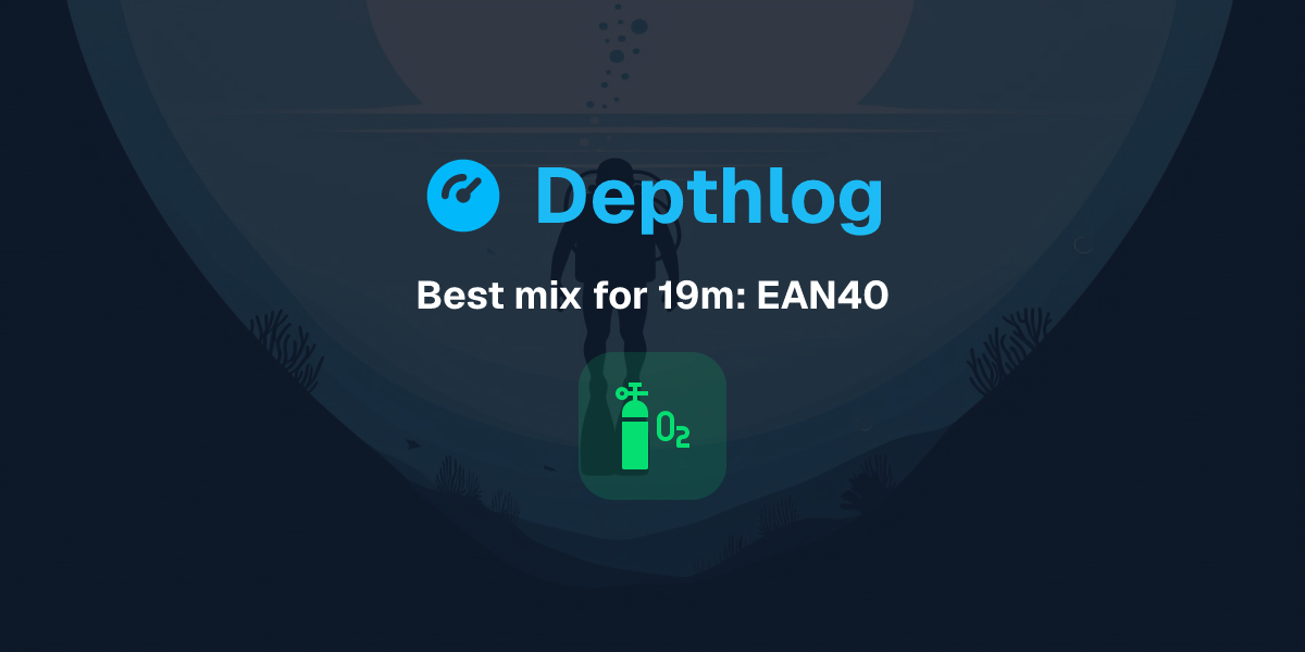 Best Nitrox Mix for 19 meters - EAN40 | Depthlog